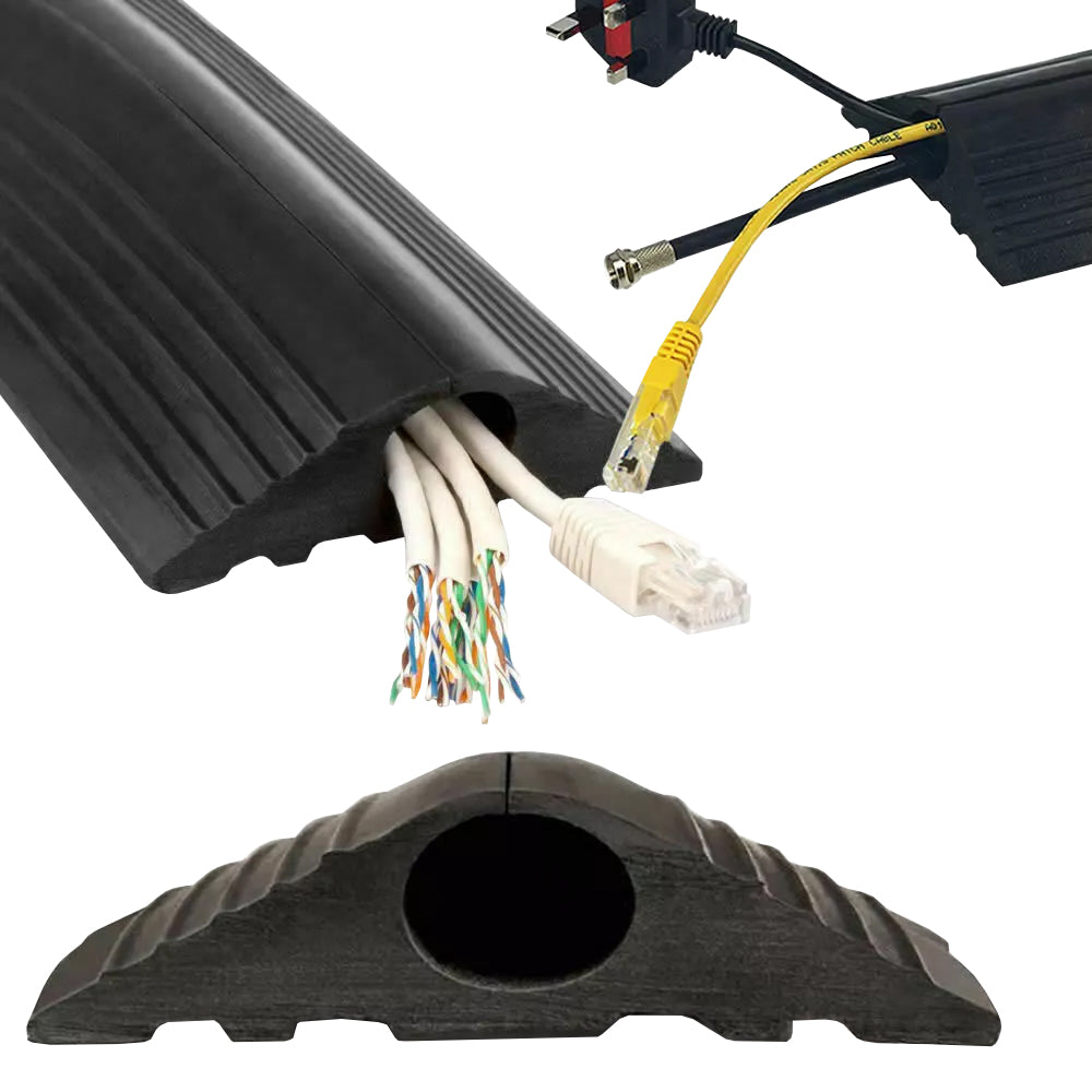 Premium Rubber Cable Cover Heavy-Duty Non-Slip Wire Protector For Floo