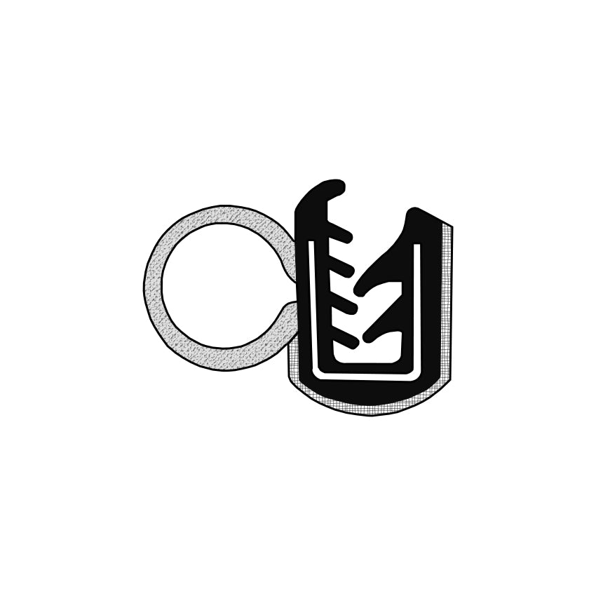 Industrial-Grade Flexible Self-Grip Rubber Side Seal For Flocked Panel