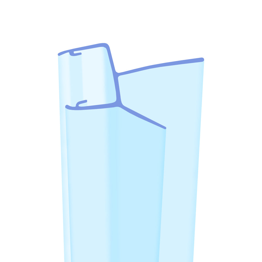 Flexible PVC U Shower Seal – Ideal for Glass Gaps from 7mm to 12mm