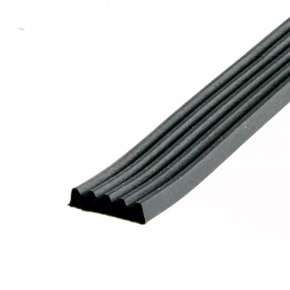 Black Self Adhesive Expanded EPDM/Sponge Rubber Crown Strip - 100M
